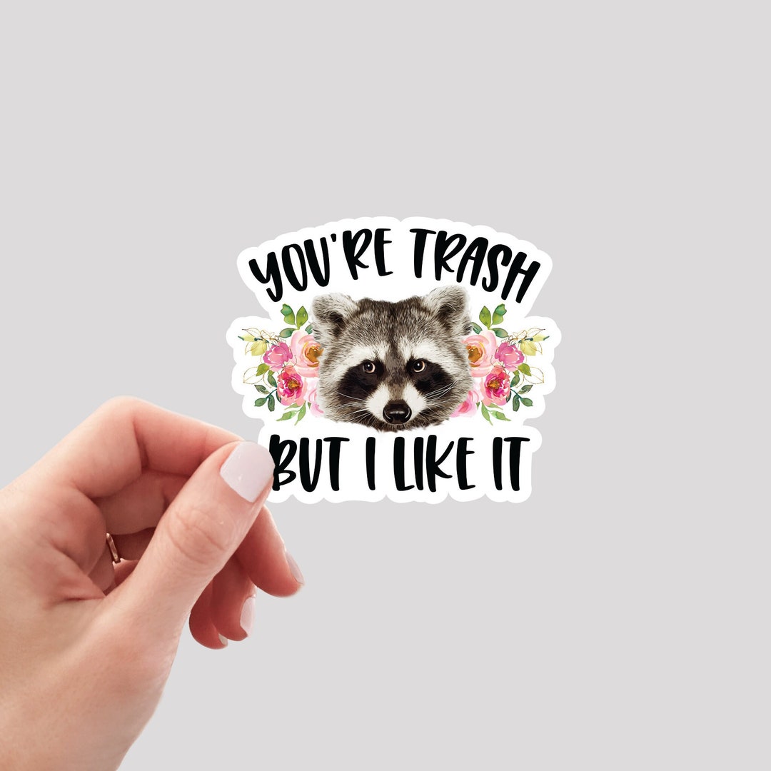 You're Trash and I Like It Sticker / Raccoon Sticker / Funny Water ...