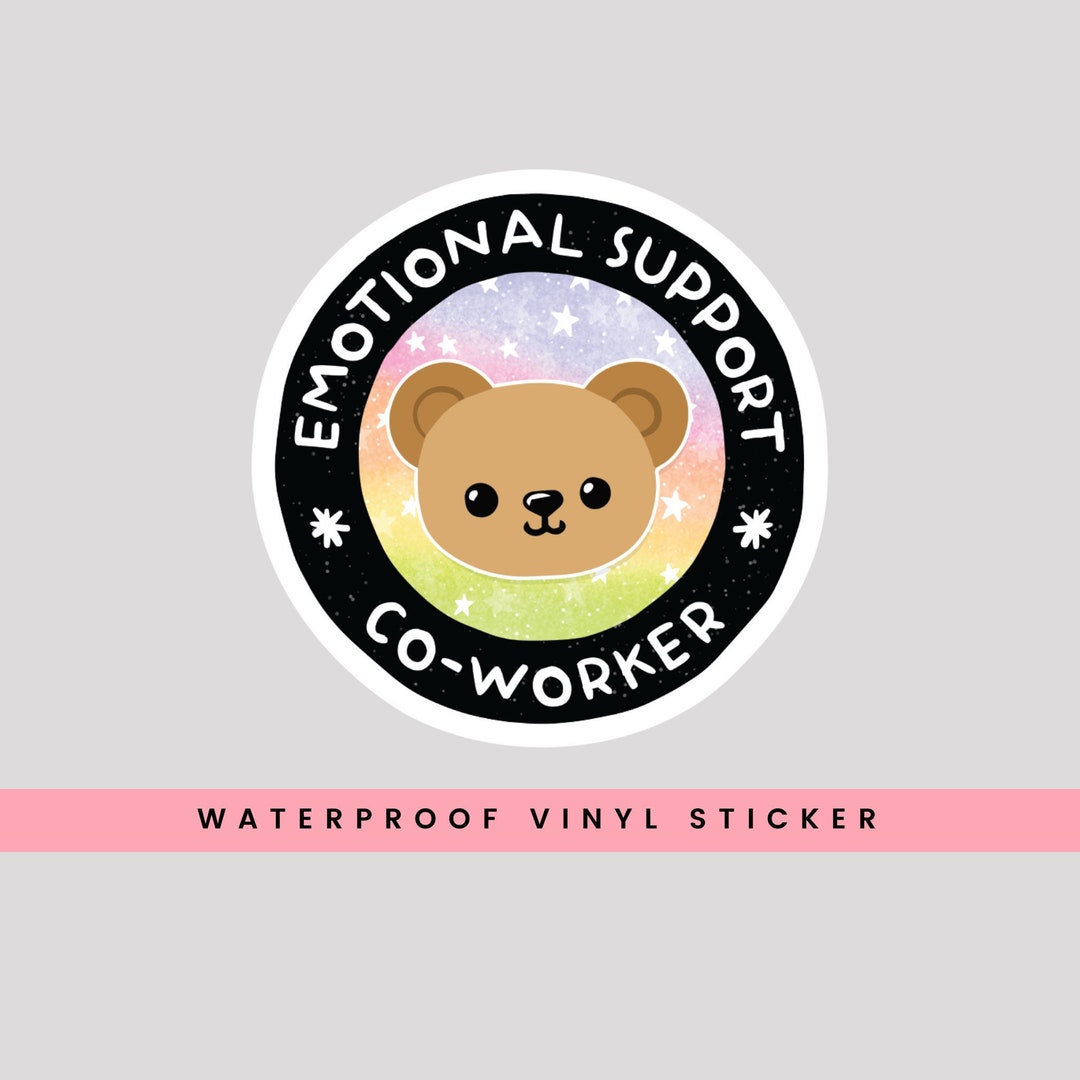 Emotional Support Coworker Sticker, Funny Work Sticker, Funny Office ...