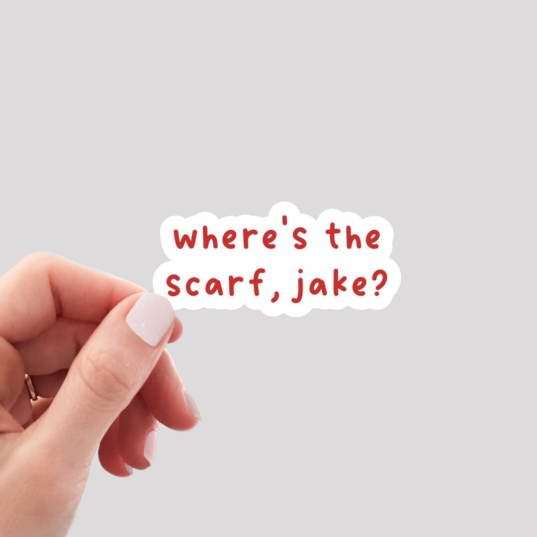 Where's the Scarf Jake Sticker / Red Scarf Sticker - Etsy