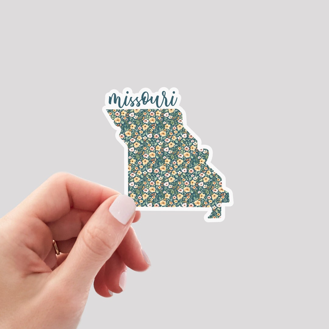 Missouri Sticker / MO Sticker / Floral Missouri Sticker / Missouri Home ...