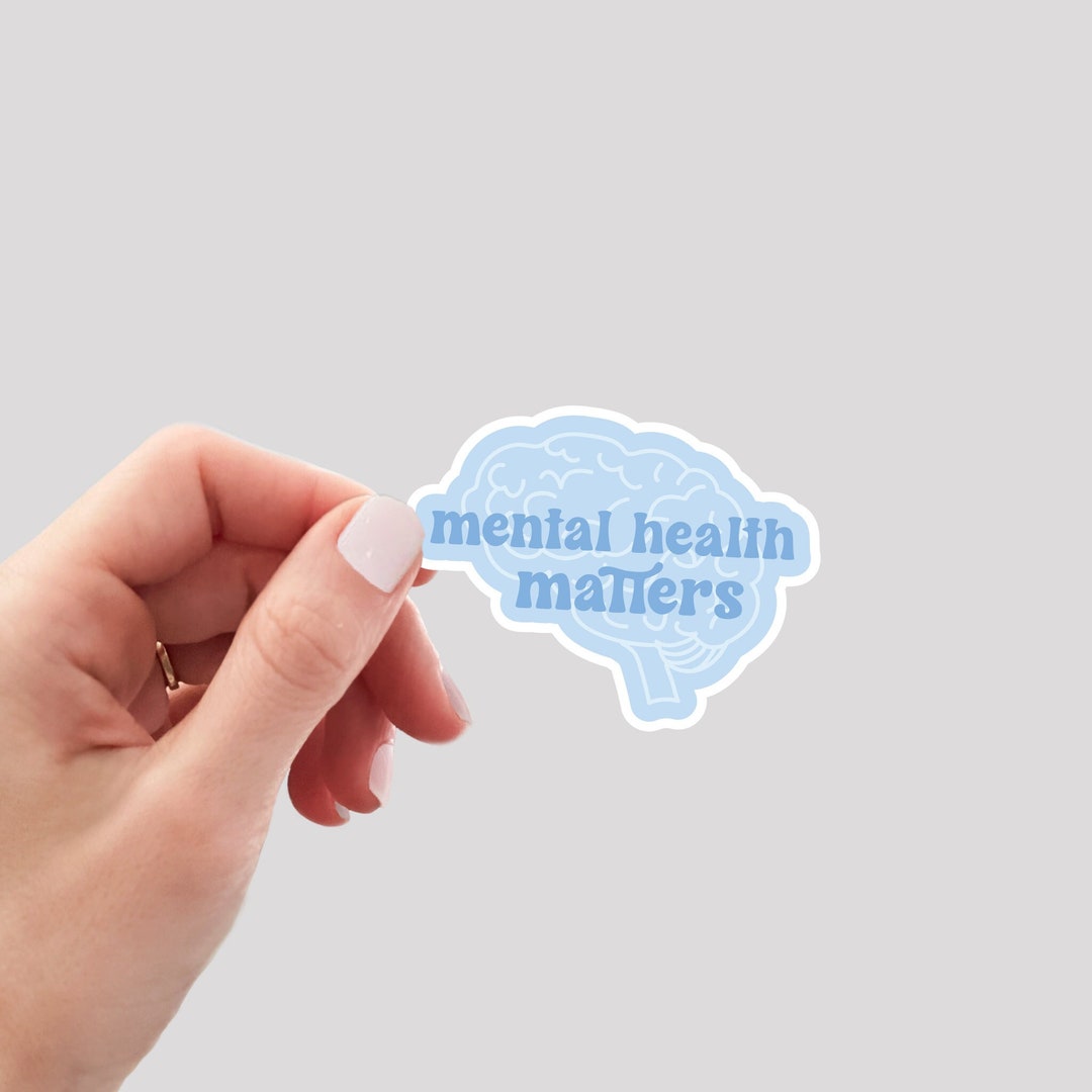 Mental Health Matters Sticker / Mental Health Sticker / Brain Sticker ...
