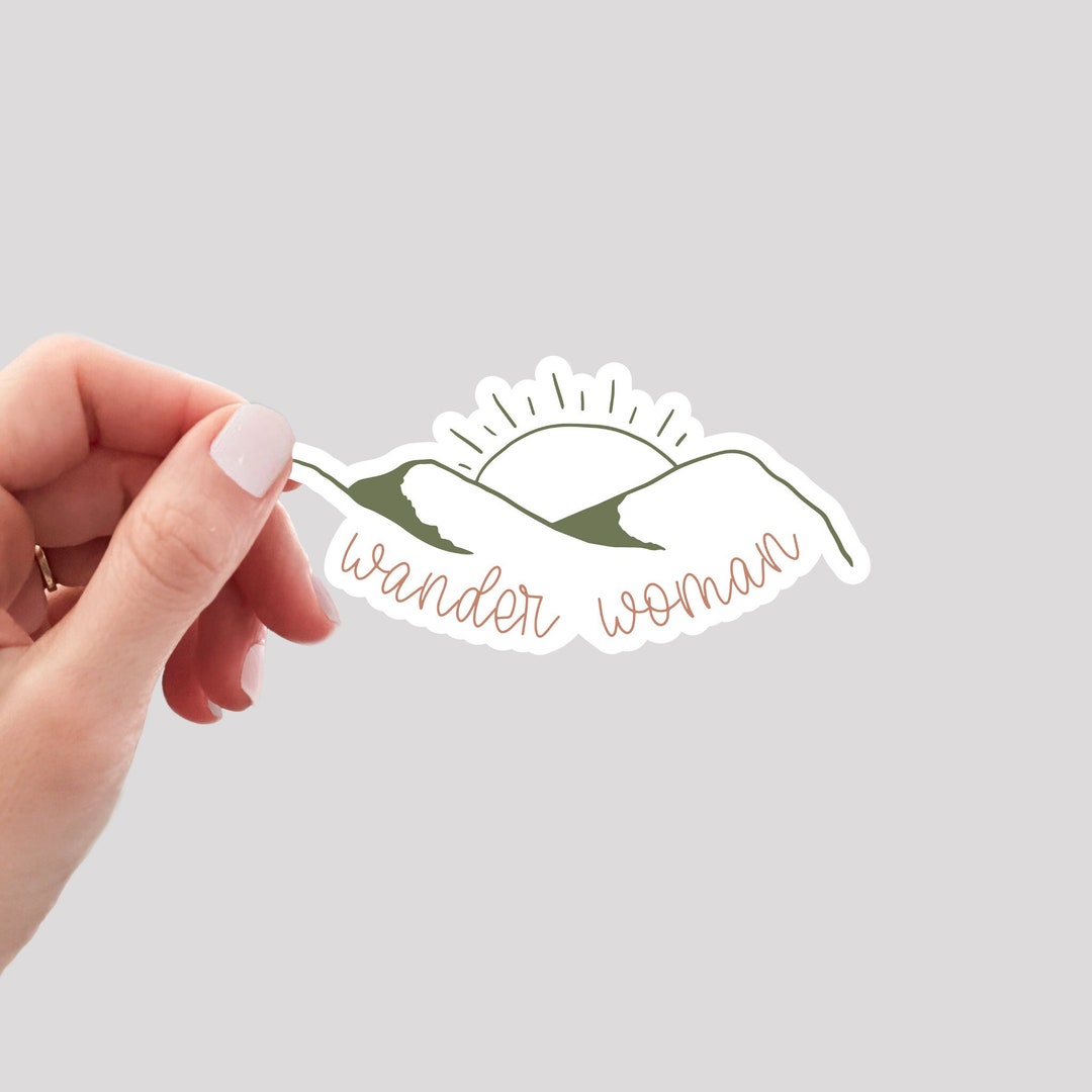Wander Woman Sticker / Mountains Sticker / Outdoors Sticker / Hiking ...