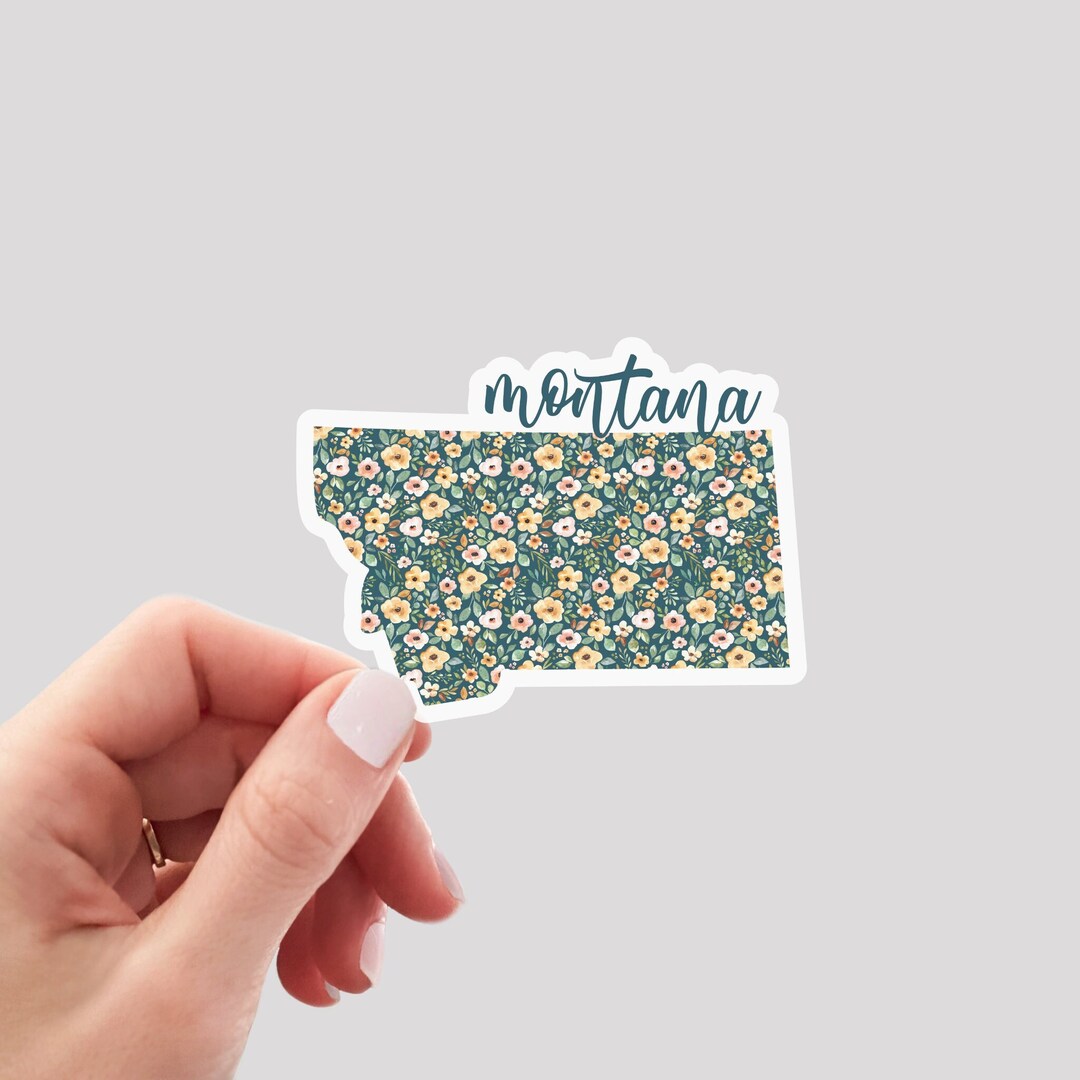 Montana Sticker / MT Sticker / Floral Montana Sticker / Montana Home ...