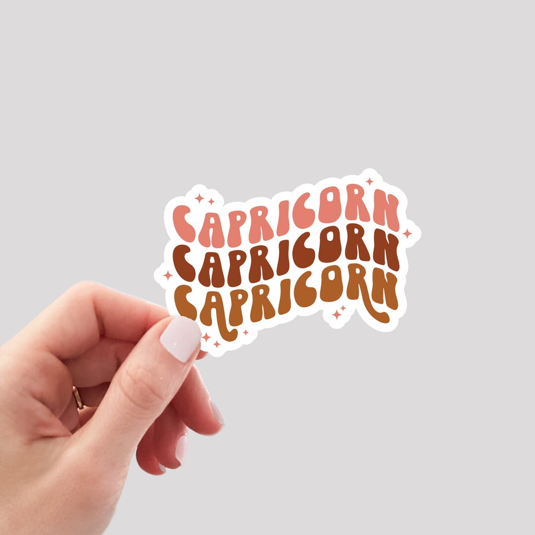 Capricorn Sticker / Retro Zodiac Capricorn Sticker / Capricorn Girl ...