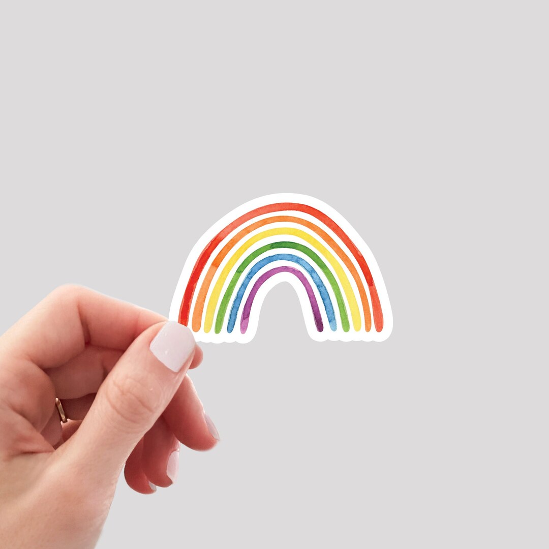 Rainbow Sticker / Watercolor Heart Sticker / Pride Sticker / LGBTQA ...