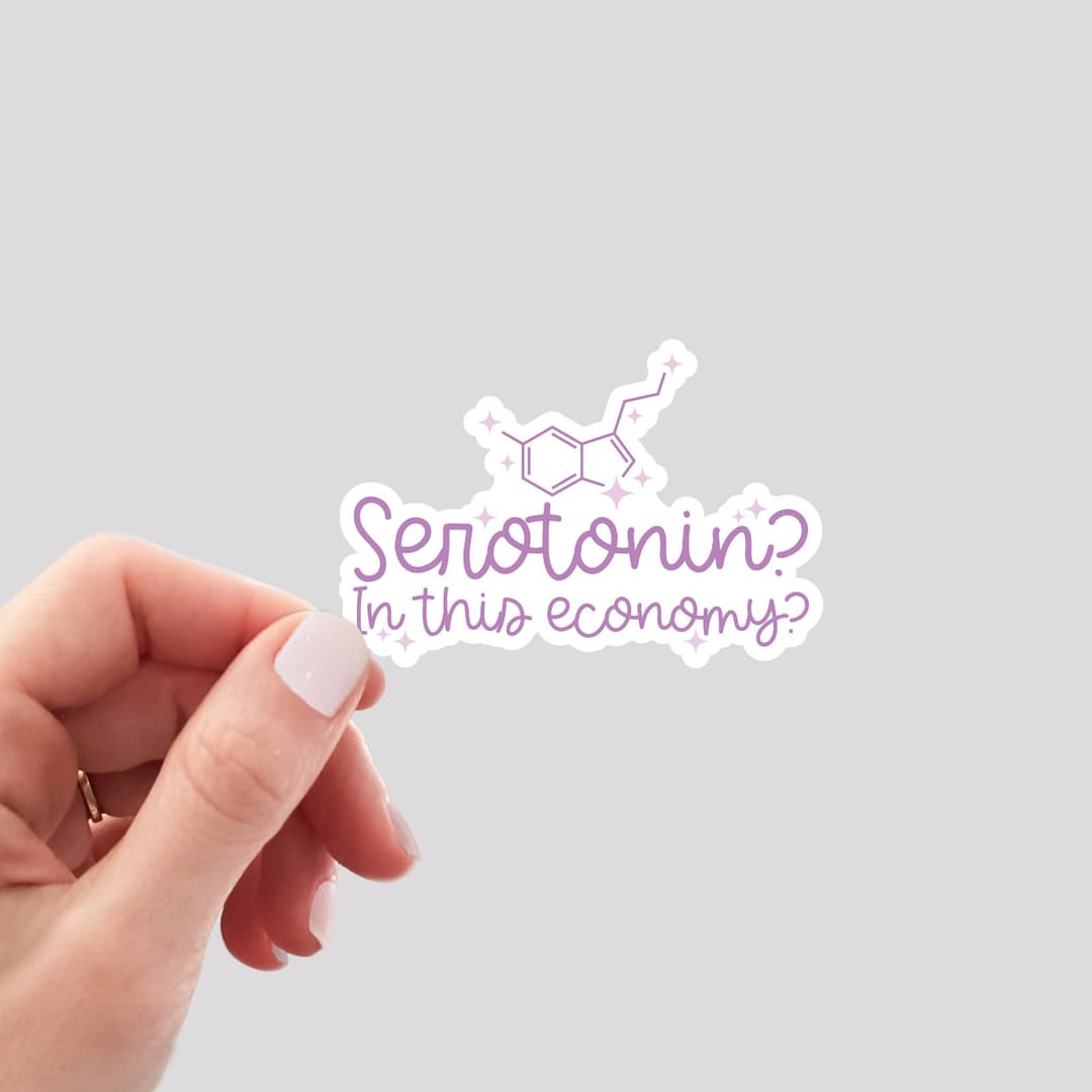 Serotonin in This Economy Sticker / Mental Health Sticker / Serotonin ...