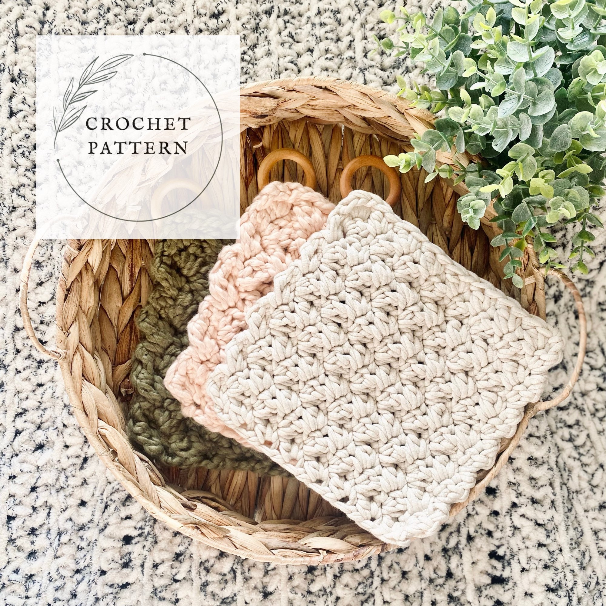 CROCHET PATTERN | Homestead Trivet. Crochet Trivet Pattern. Crochet Hot ...