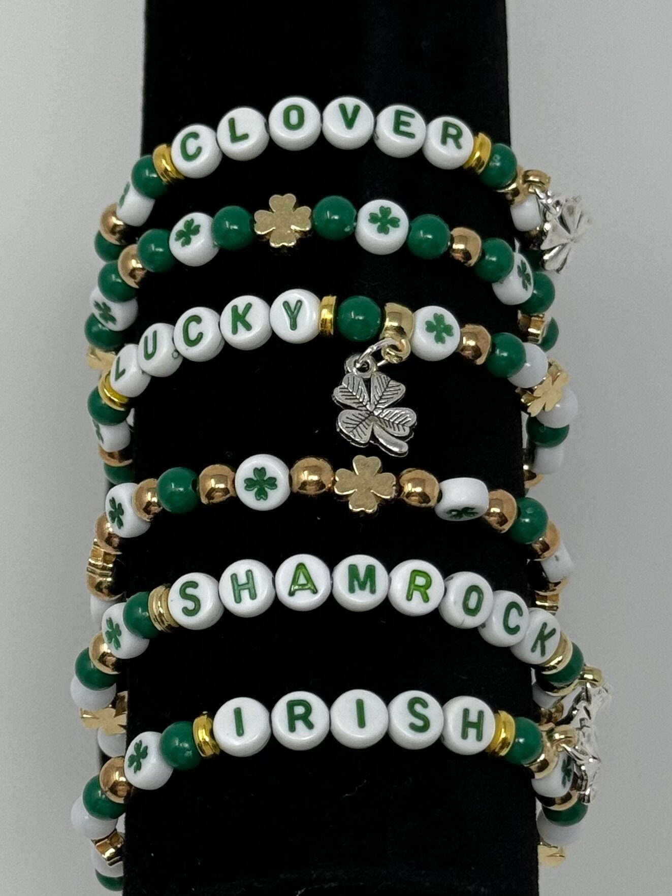 St. Patrick's Day / Irish - Handmade Beaded Charm Bracelets (lucky ...