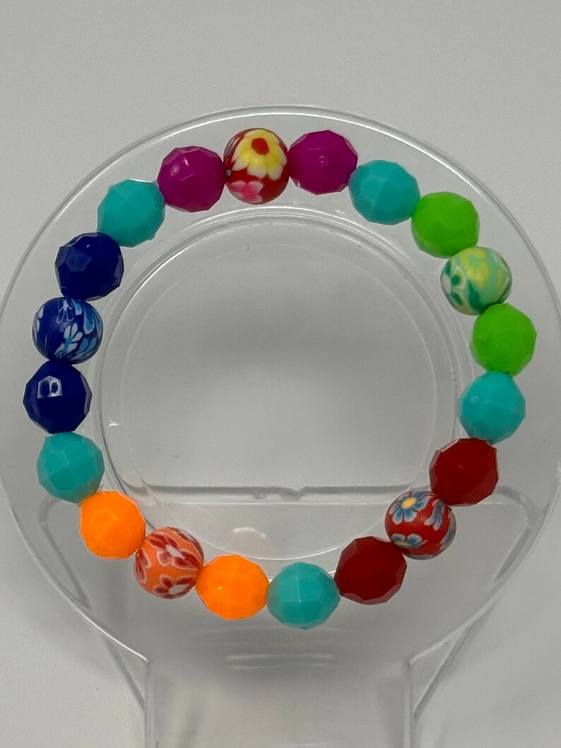 Tie Dye Inspired Bright Color Bracelets - Handmade Beaded Bracelets ...