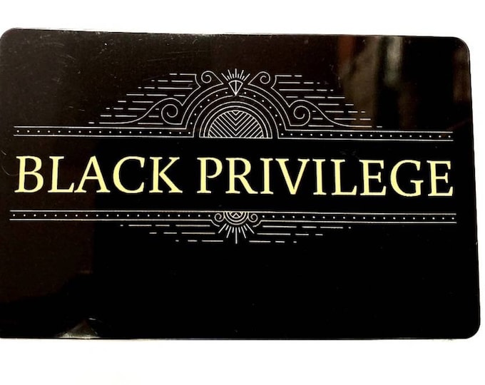 Official White / Black Privilege ID Card Thick Plastic Card Full ...