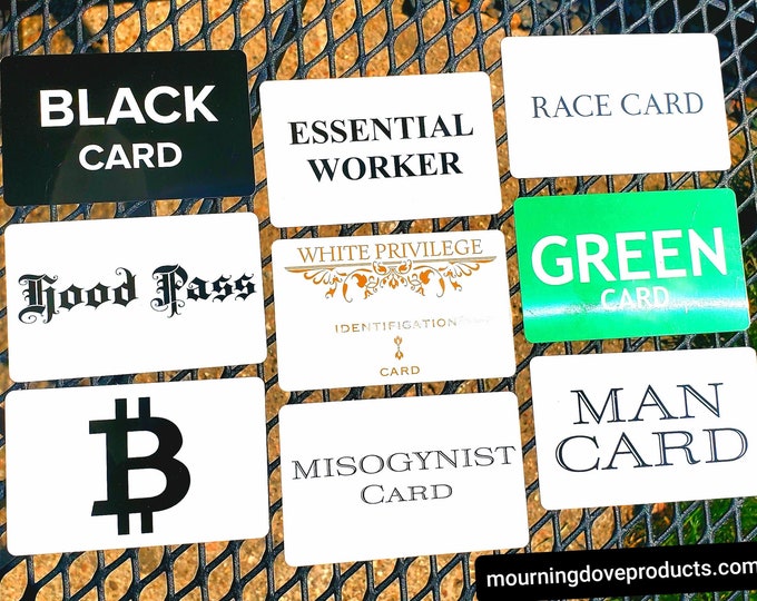 Official White / Black Privilege ID Card Thick Plastic Card Full ...