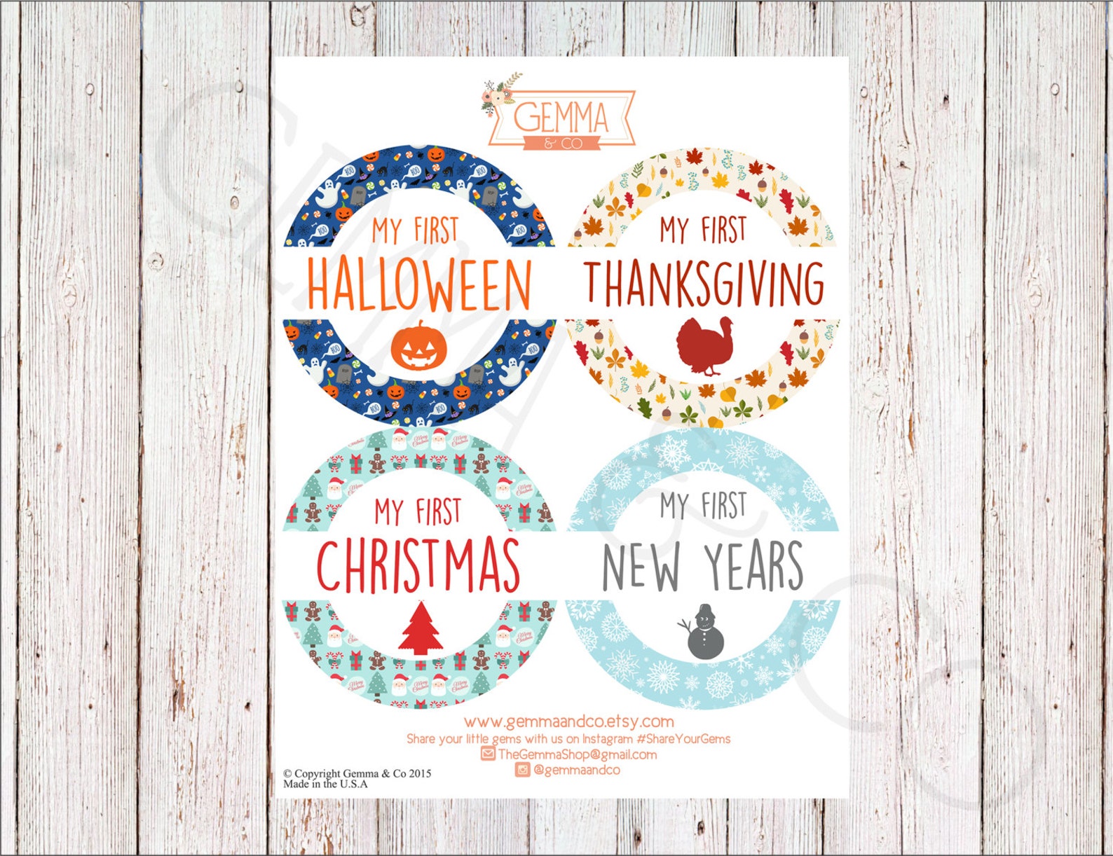 Fall and Winter Holiday Sticker Set - Etsy