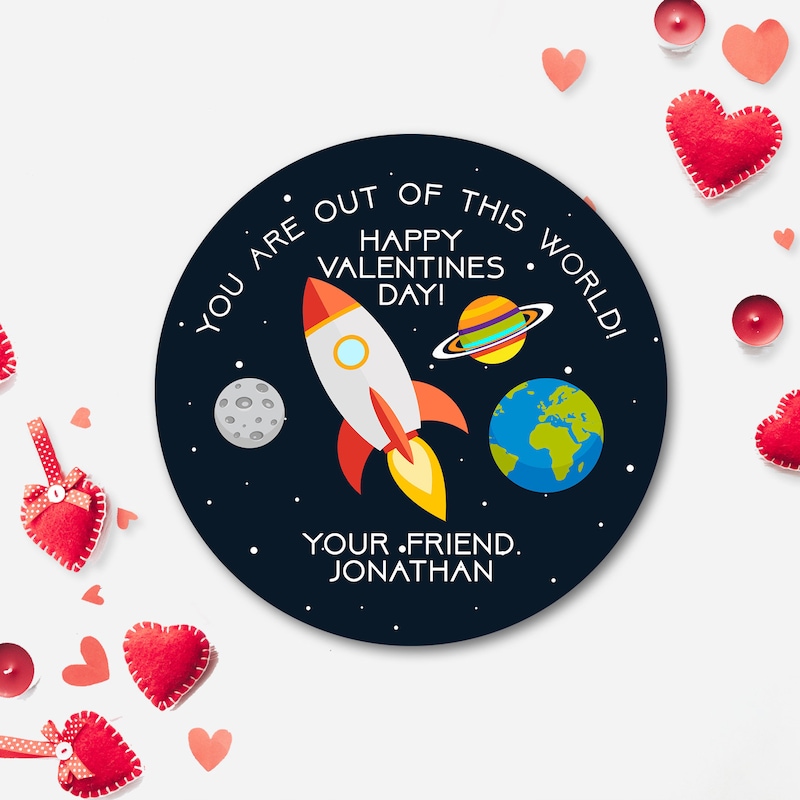 Valentine Moon Stickers - Etsy