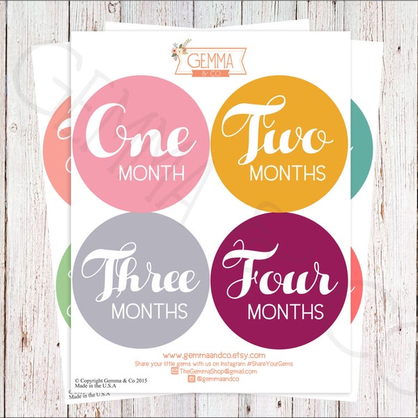 12 Months Stickers - Etsy