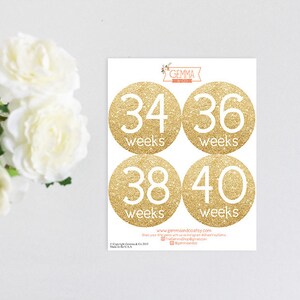 Pregnancy Bump Stickers Gold Glitter Modern Chic Belly Sticker Set - Etsy