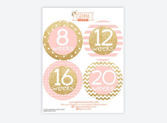 Pregnancy Bump Stickers Gold Glitter Modern Chic Belly Sticker | Etsy