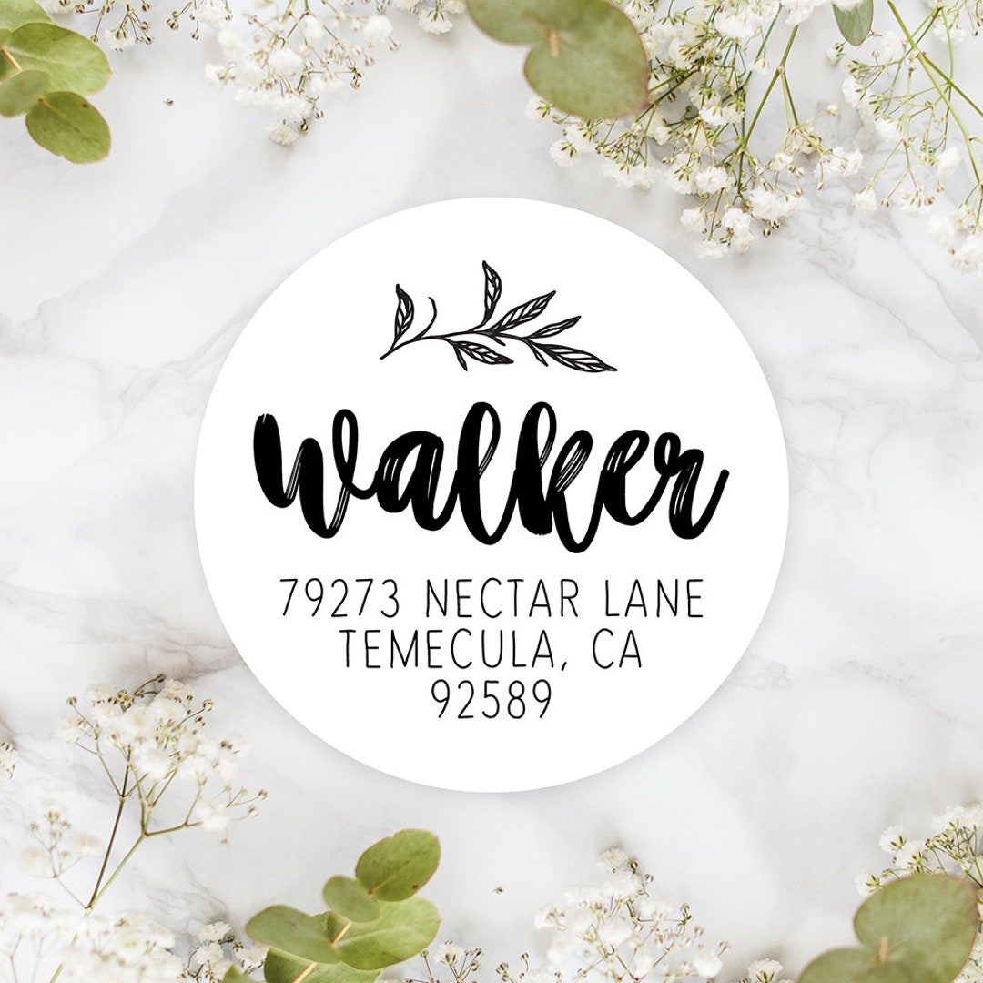 Simple Black Address Labels, Modern Address Labels, Wedding Christmas ...