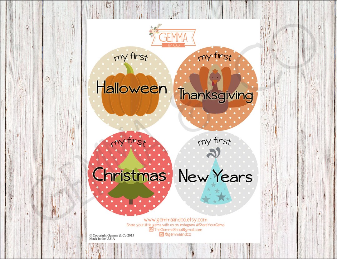 Fall and Winter Holiday Sticker Collections My First Christmas Stickers ...