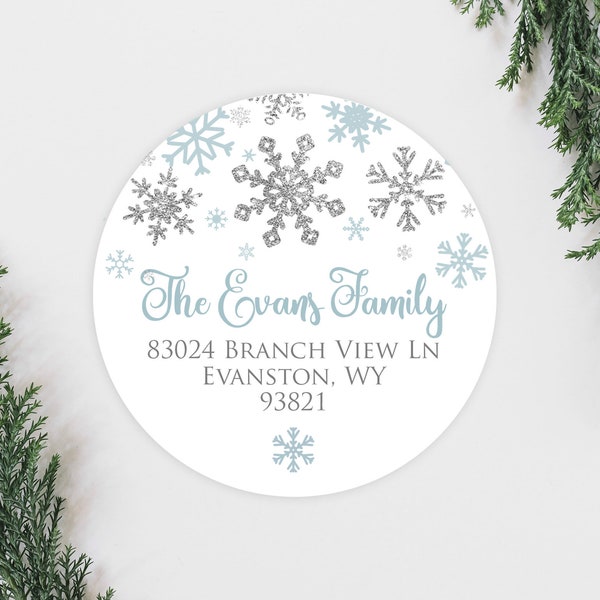 Snowflake Labels - Etsy