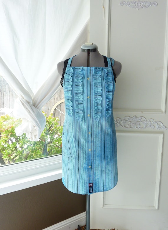 Upcycled Apron Repurposed Apron Hand Dyed Reworked Men's | Etsy