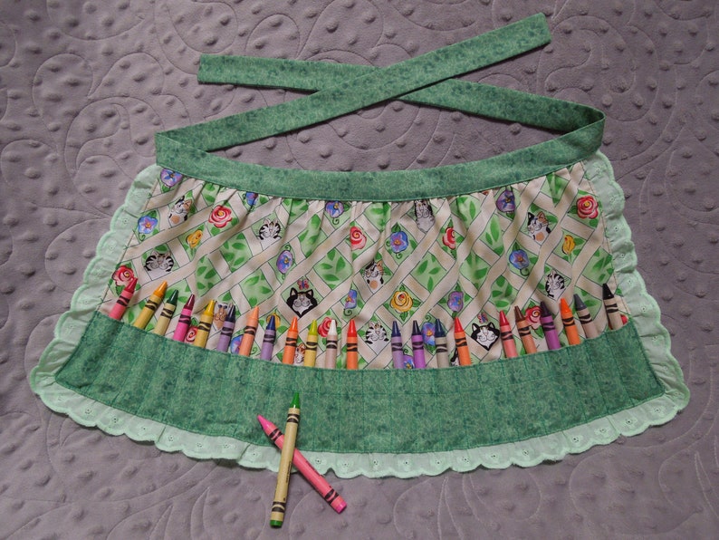Crayon Apron, Girls Crayon Apron, Girls Birthday, Easter Gift ...