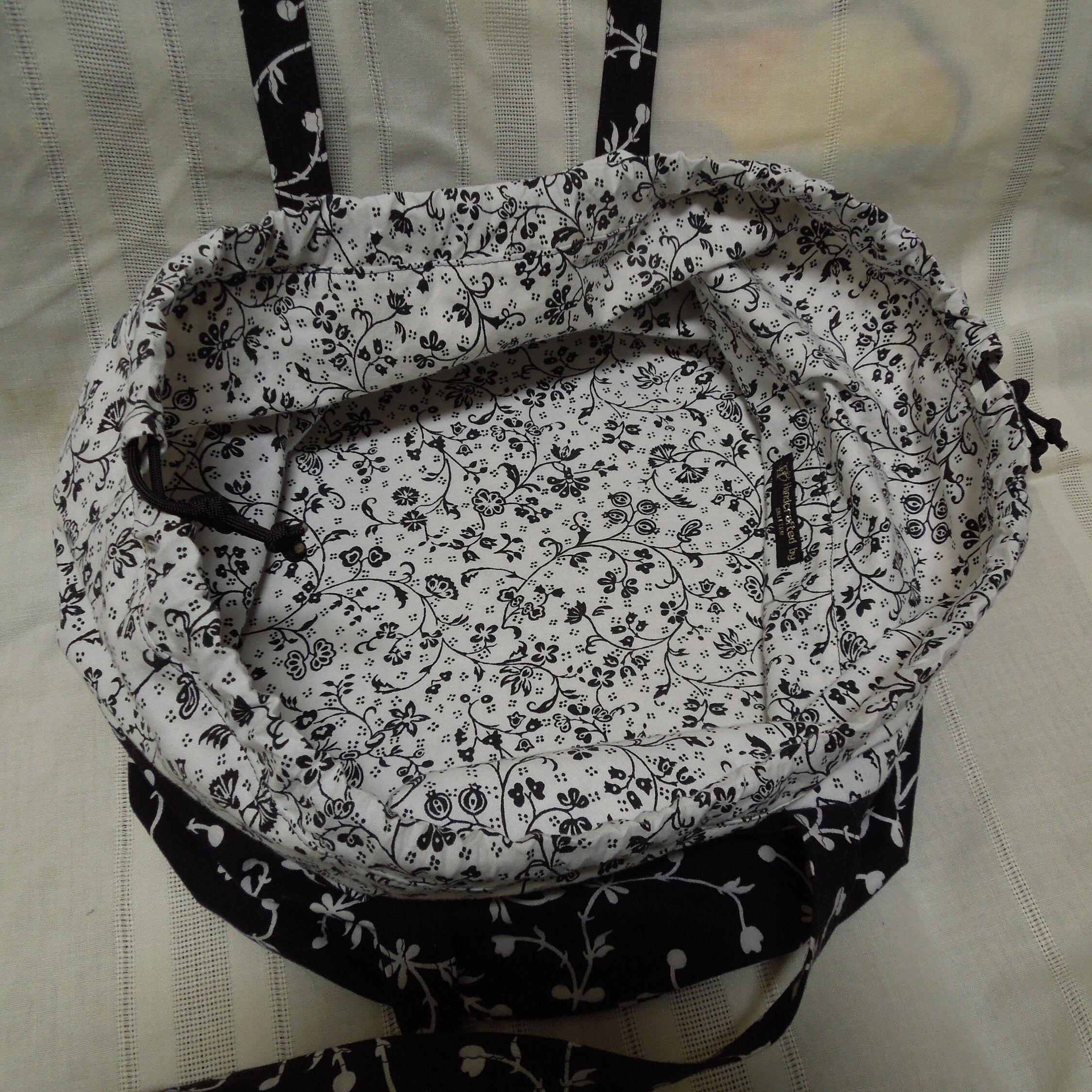 Large Drawstring Project Bag, Circle Tote bag, Travel Project Pouch ...