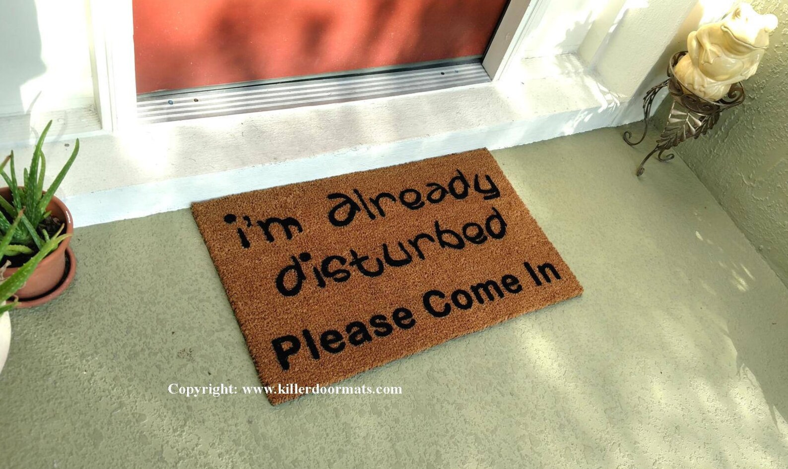 I'm Already Disturbed Please Come in Funny Custom Handpainted Welcome ...