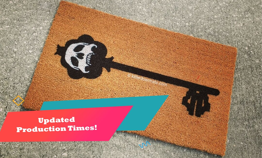 Skeleton Key Custom Hand Painted Welcome Door Mat by Killer Doormats - Etsy
