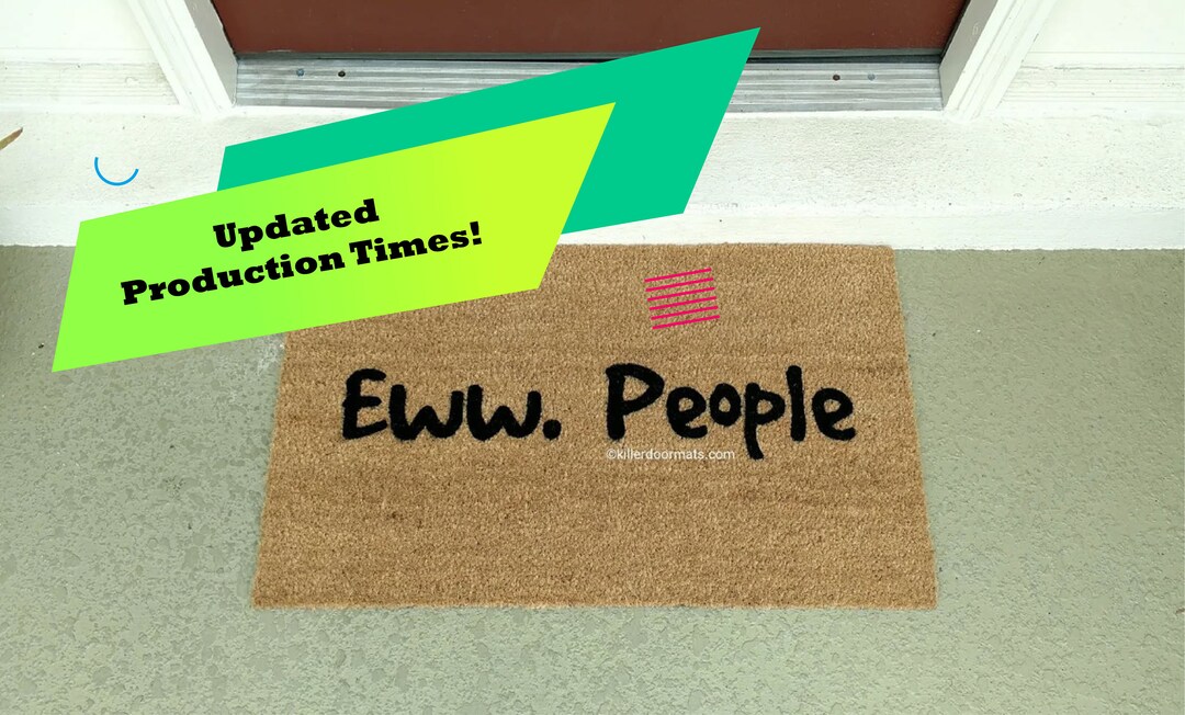 Eww People Custom Hand Painted Funny Rude Door Mat by Killer Doormats ...