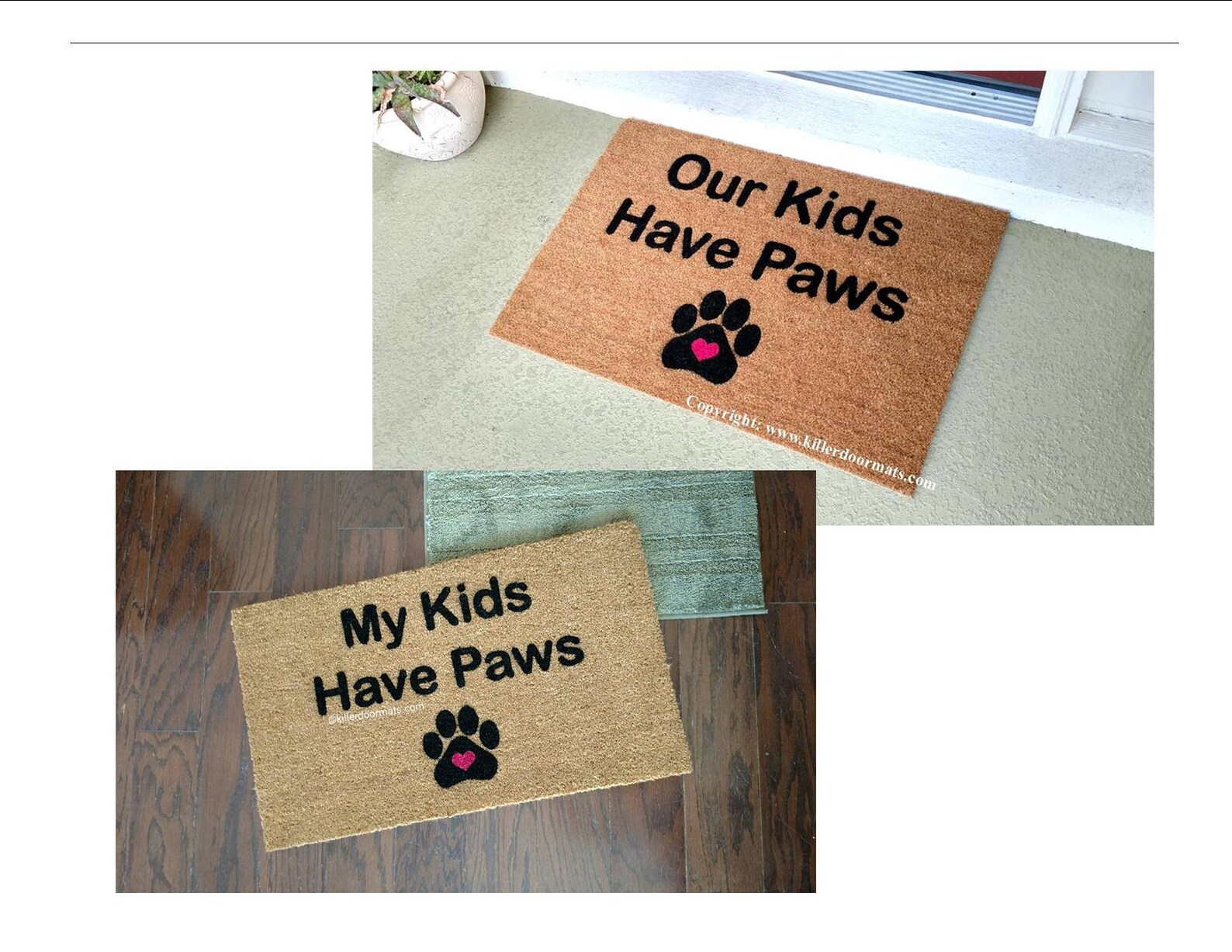 My Kids Have Paws With Paw Print Custom Hand Painted Pet Lover - Etsy