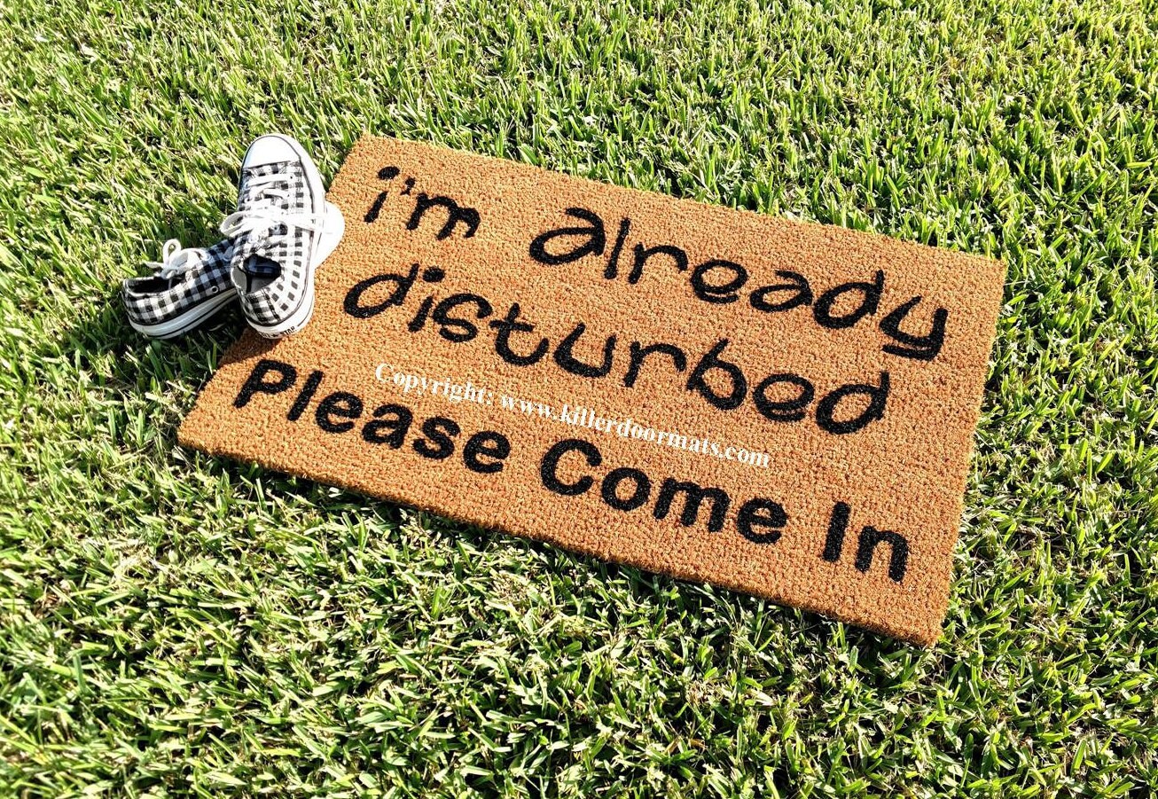 I'm Already Disturbed Please Come in Funny Custom Handpainted Welcome ...