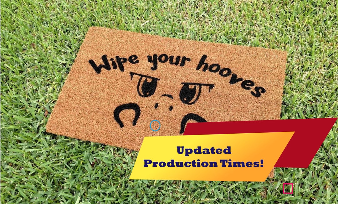 Wipe Your Hooves Horse/pony Custom Handpainted Fandom Welcome Doormat ...