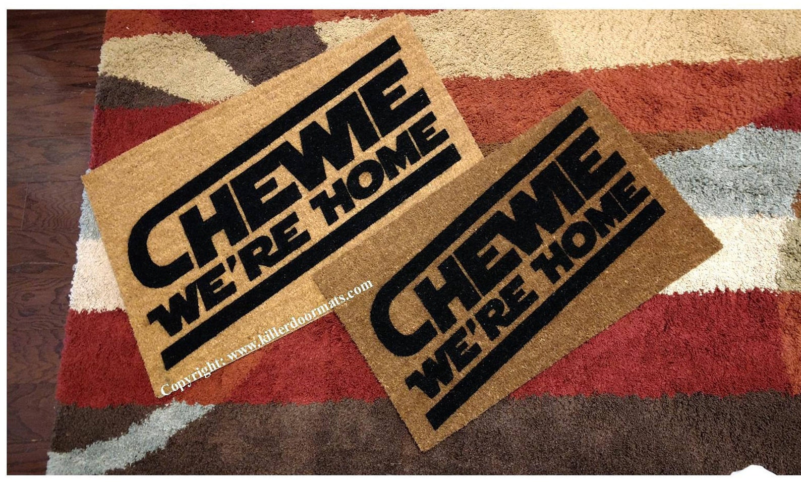 Chewie We're Home Custom Hand Painted Funny Fandom Welcome Mat New ...