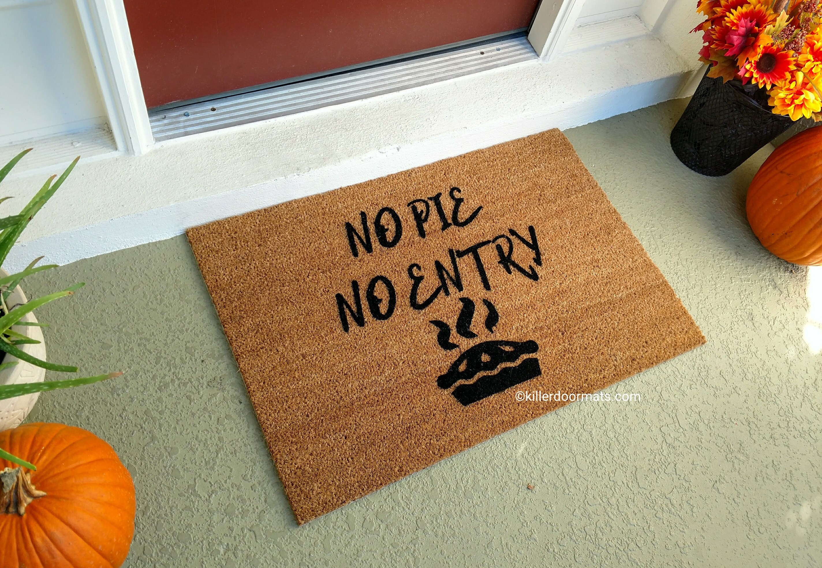 No Pie No Entry Custom Handpainted Fandom Welcome Doormat by Killer ...