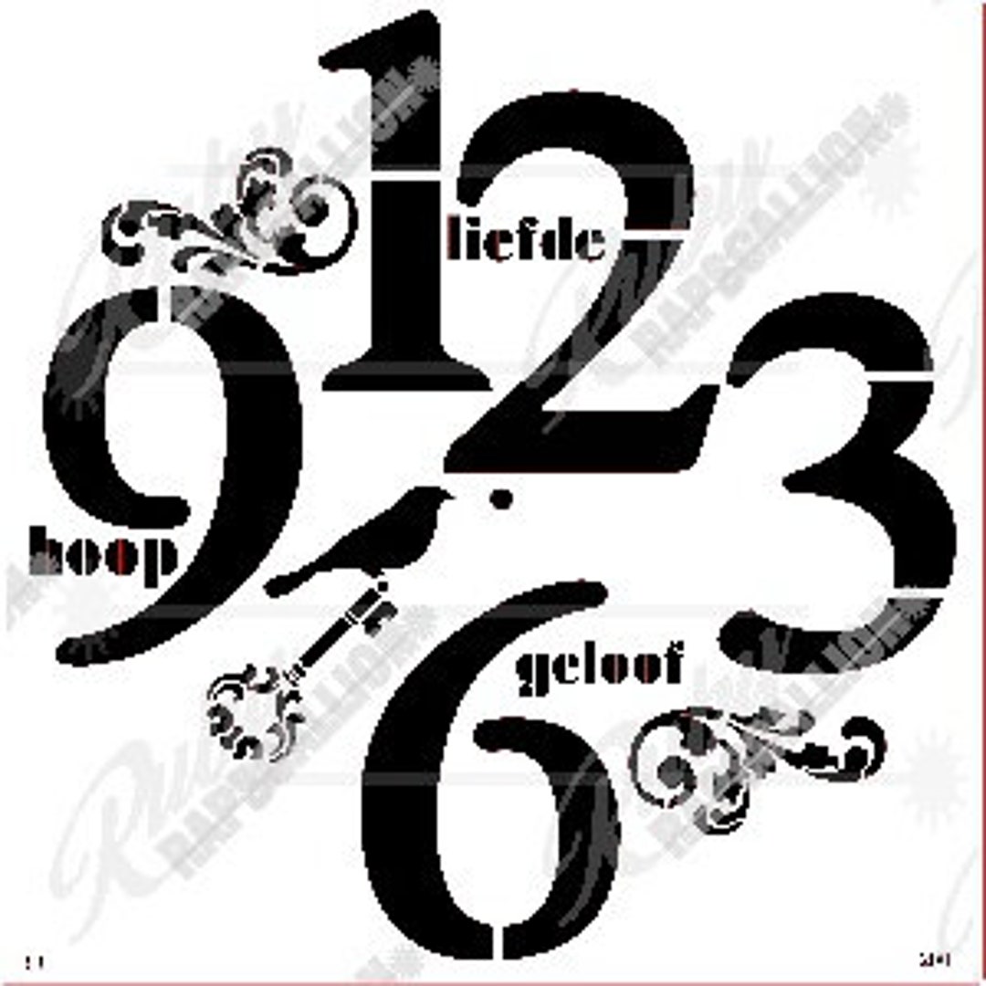 Stencil 200 Clock Face Large Numbers Digital Download - Etsy