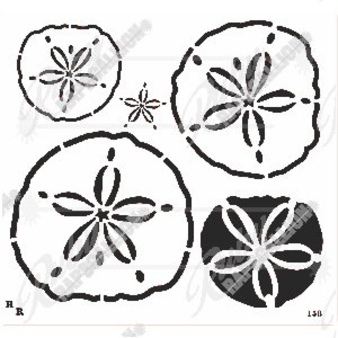 Stencil 158 Sand Dollar Digital Download - Etsy
