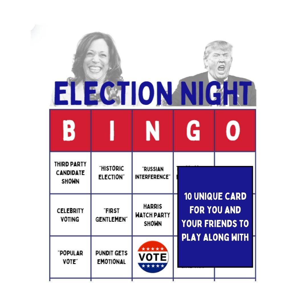 2024 Election Night Bingo Cards - Etsy UK