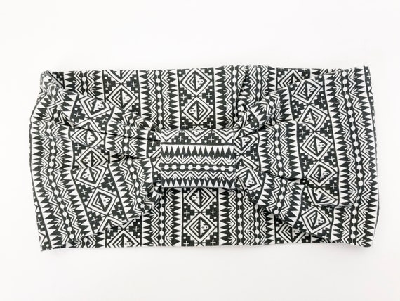 Navy Aztec Teen/adult Headwrap - Etsy