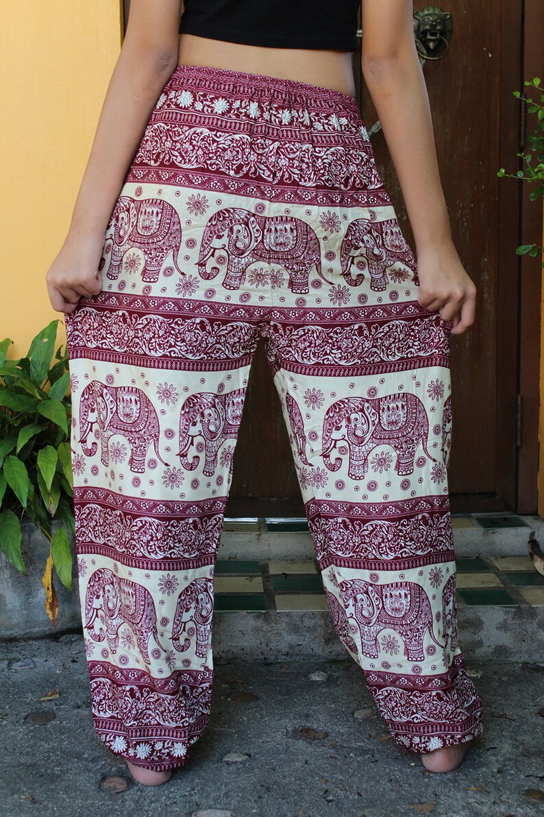 Unisex Hippie Boho Harem Pants Tribal Elephant Yoga Pants In Etsy