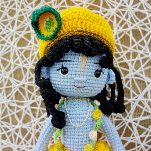 Krishna Doll, Krishna Statue, Amigurumi Krishna Doll, Unique Religion ...