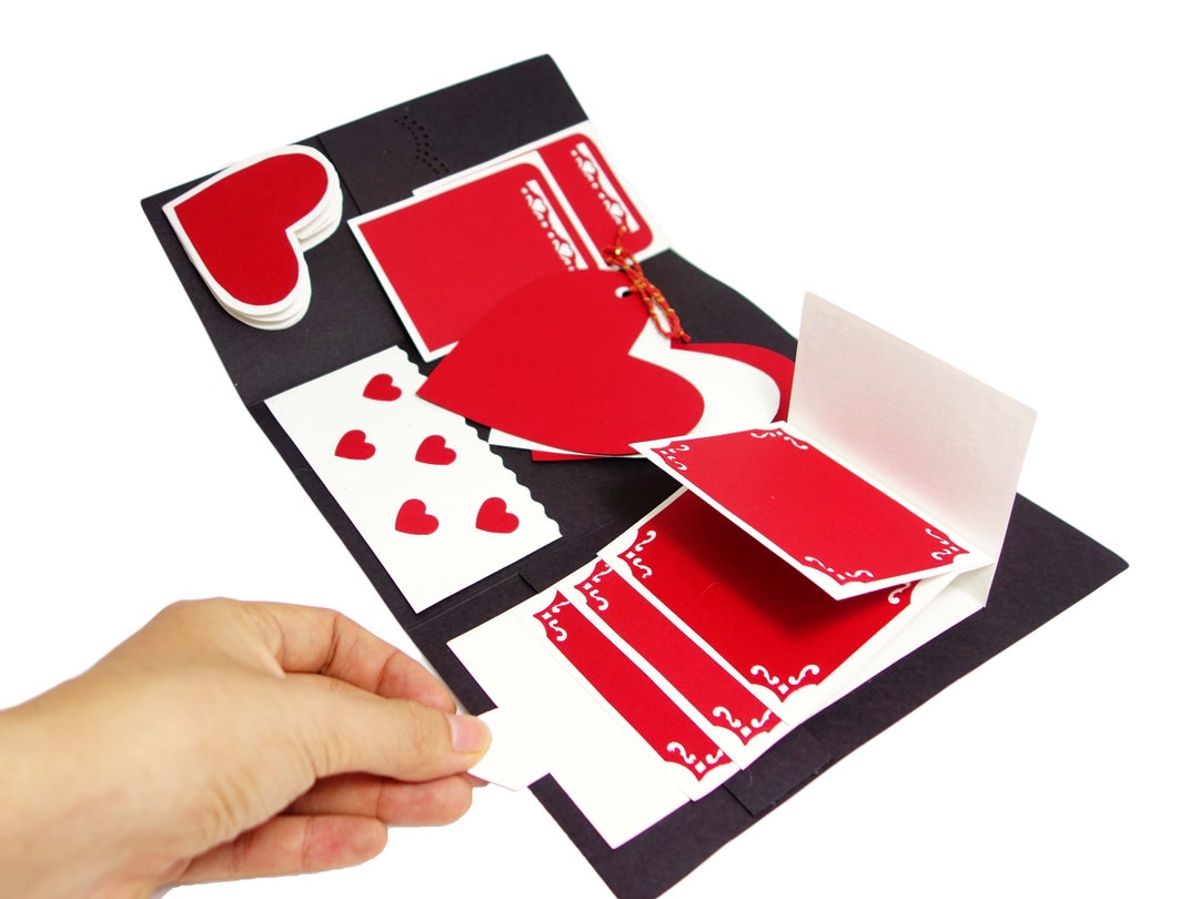 Heart Scrapbook Exploding/explosion Card Photo Album-vintage - Etsy