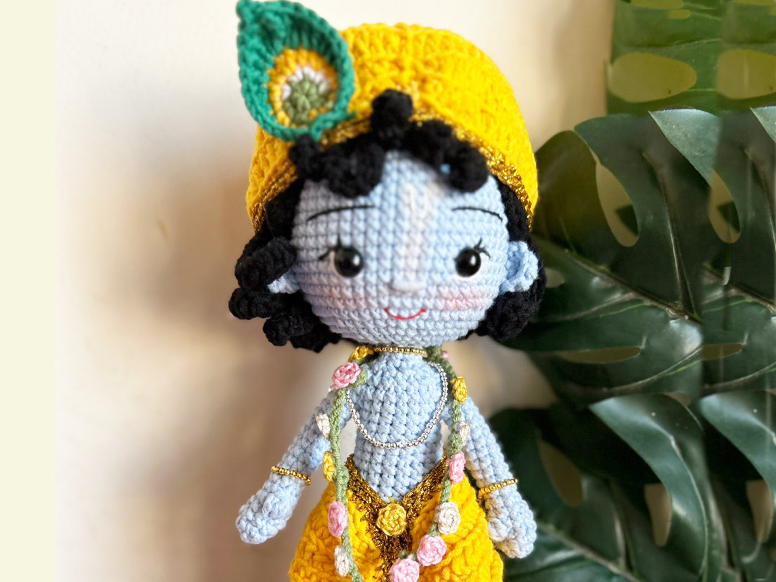 Krishna Doll, Krishna Statue, Amigurumi Krishna Doll, Unique Religion ...