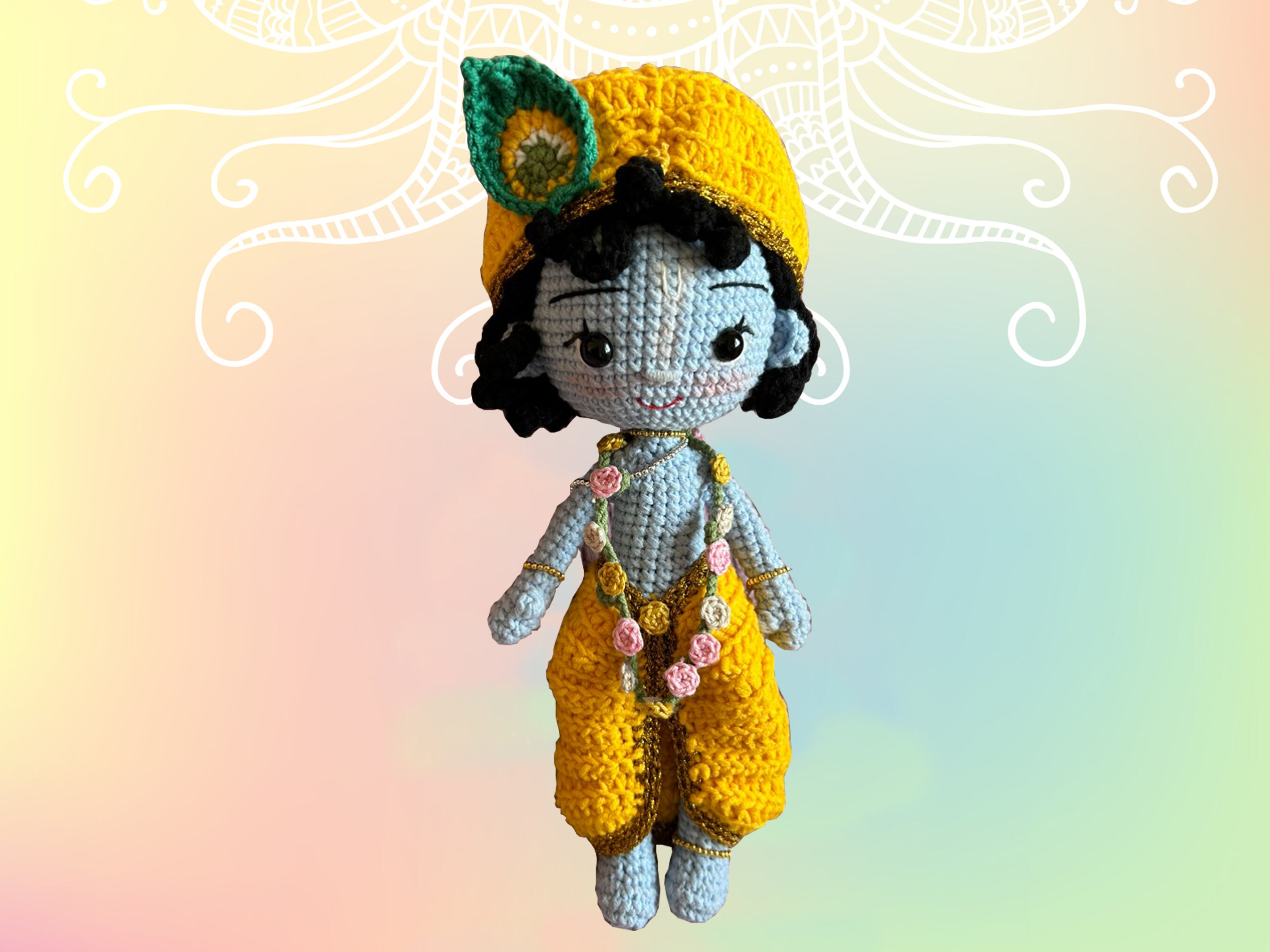 Krishna Doll, Krishna Statue, Amigurumi Krishna Doll, Unique Religion ...