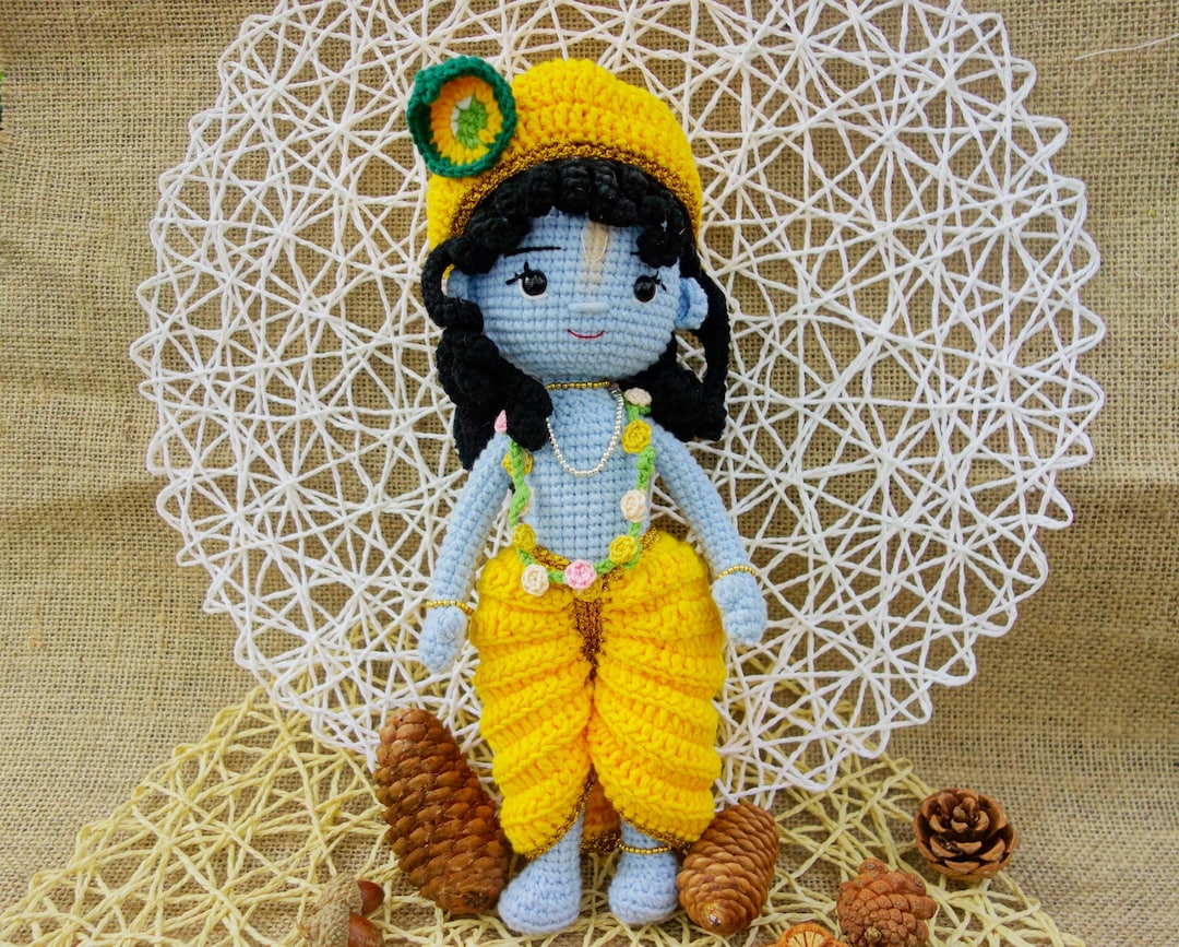 Krishna Doll, Krishna Statue, Amigurumi Krishna Doll, Unique Religion ...