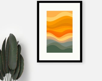 Retro Lines Poster Retro Burst Lines Vintage Lines Pattern - Etsy