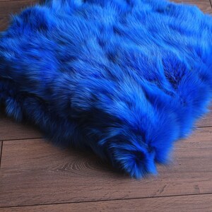 Blue Fox Fur Blanket Luxury Bedding Blue Fox Blanket Animal Hide ...