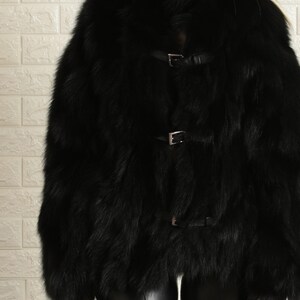 Black Fox Fur Jacket Fox Fur Jacket Fox Fur Coat Black Fox Jacket ...