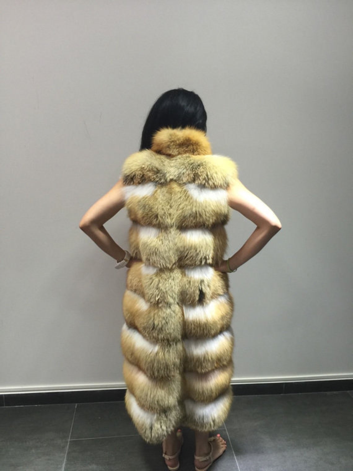 Luxury Gift Canadian Fox Fox Fur Vest Full Skin Yef | Etsy
