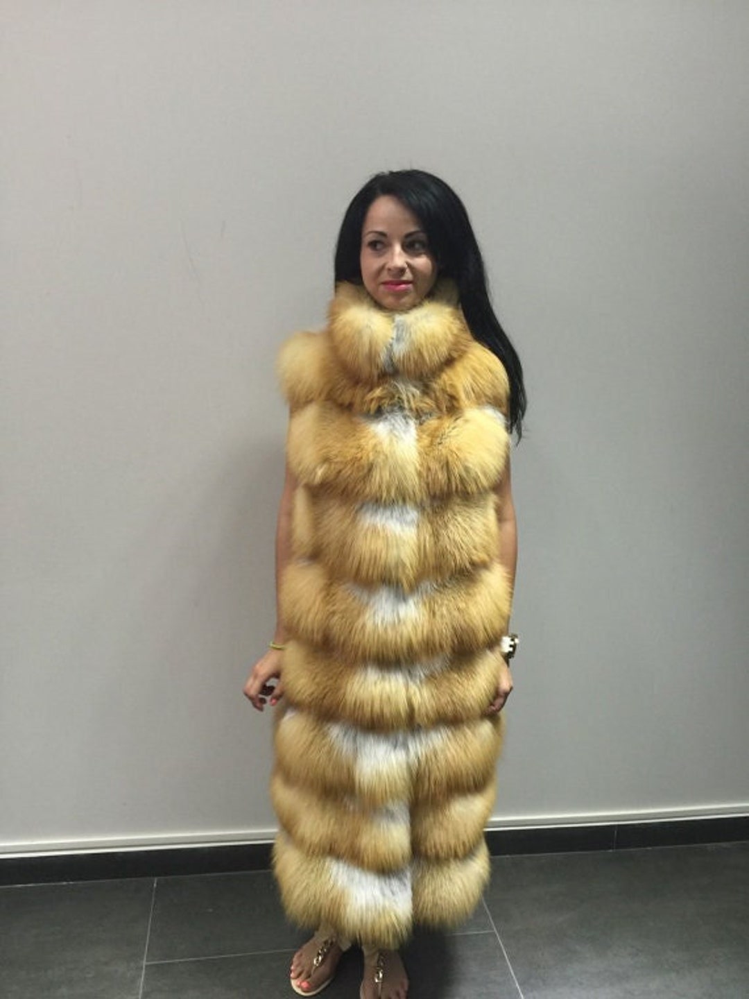 Luxury Gift Canadian Fox Fox Fur Vest Full Skin Yef - Etsy