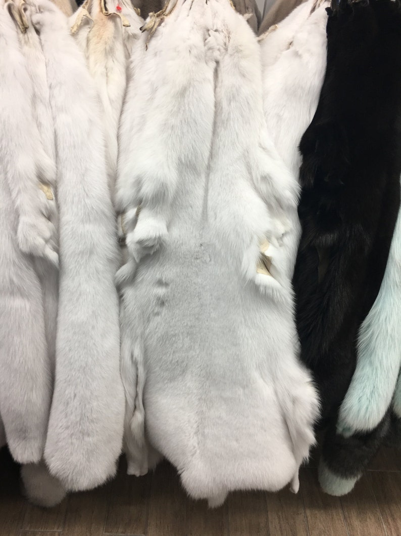 White Fox Fur Pelts/skins - Etsy